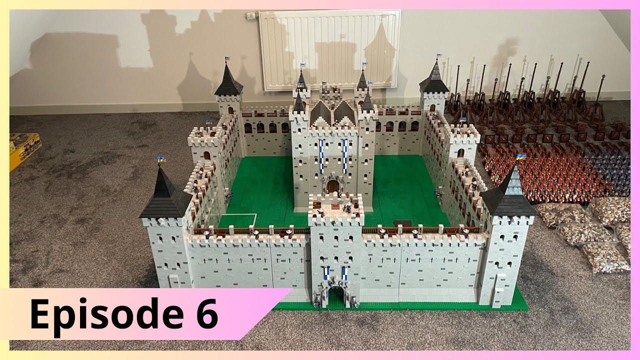 Lego Castle - The middle wall section added to the backside - YouTube