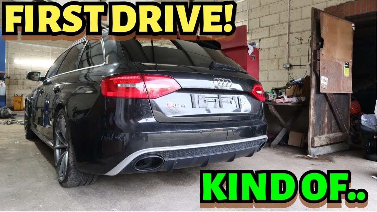 FIRST DRIVE Of My REBUILT AUDI RS4 V8 Engine!! Kind Of... - YouTube