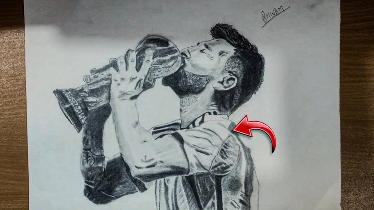 Sketch Drawing Of Messi ( Timelapse ) | How To Draw Messi | Shivam's ...