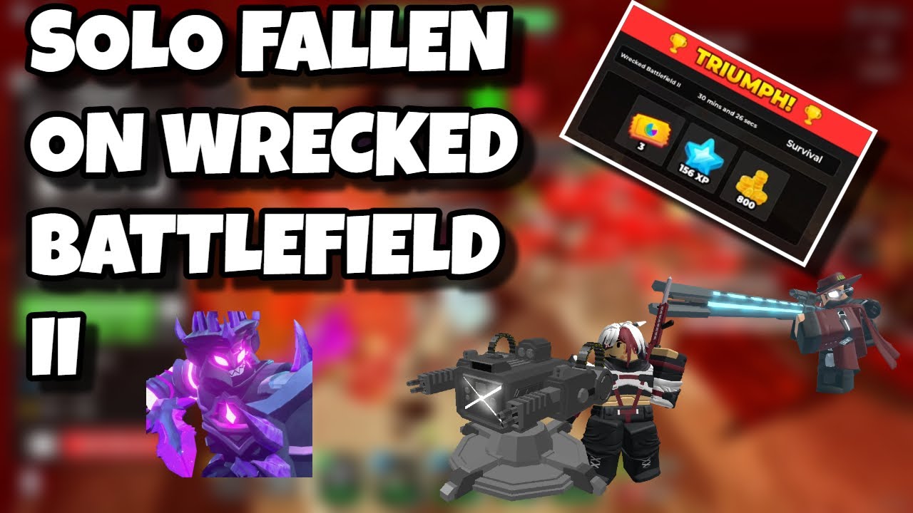 SOLO FALLEN ON WRECKED BATTLEFIELD II WITH RANGER TURRET AND ENGINEER ...