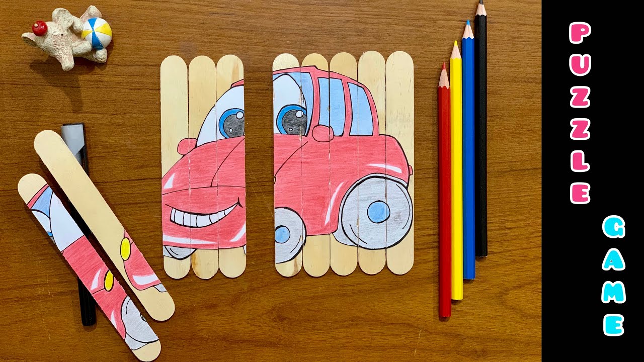 How to Create an Epic Puzzle Game out of Ice Cream Sticks! DIY Puzzle ...