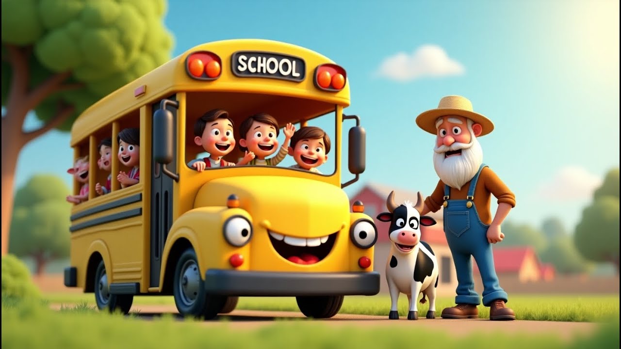 Cu autobuzul la fermă (30 MIN) - Cantece pentru copii (desene animate ...