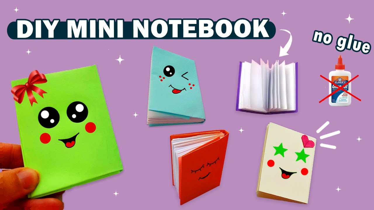 Origami Notebook 📒| DIY Mini Notebook without glue, DIY back to school ...