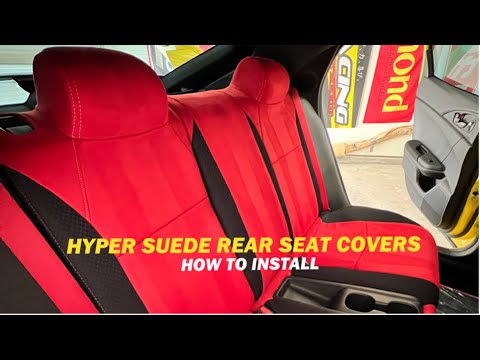 How to install Hyper Suede Rear Seat Covers for Civic Type R FK8 - YouTube