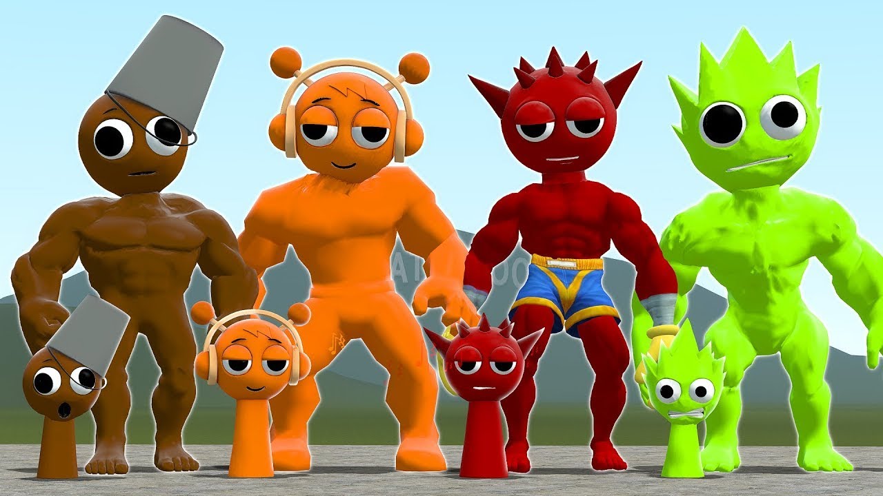 WHAT IF I MAKE A SONG WITH ALL NEW MUSCLE SPRUNKI VS ALL SPRUNKI HORROR ...