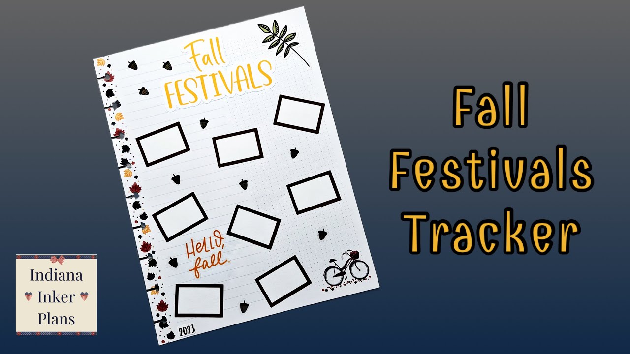 Create With Me - Fall Festival Tracker - Planner Page - YouTube