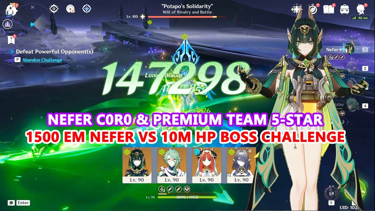 Nefer C0 & Blackmarrow Lantern R5 : Premium Team 5-Star | 1500 EM Nefer ...