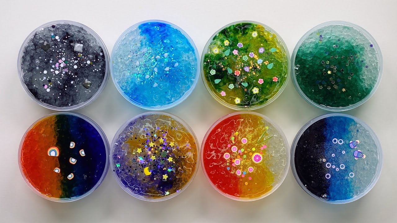 🌊와자작한 파도소리같은🌊 그라데이션 규사슬라임 Gradient stone slime like the sound of waves ...