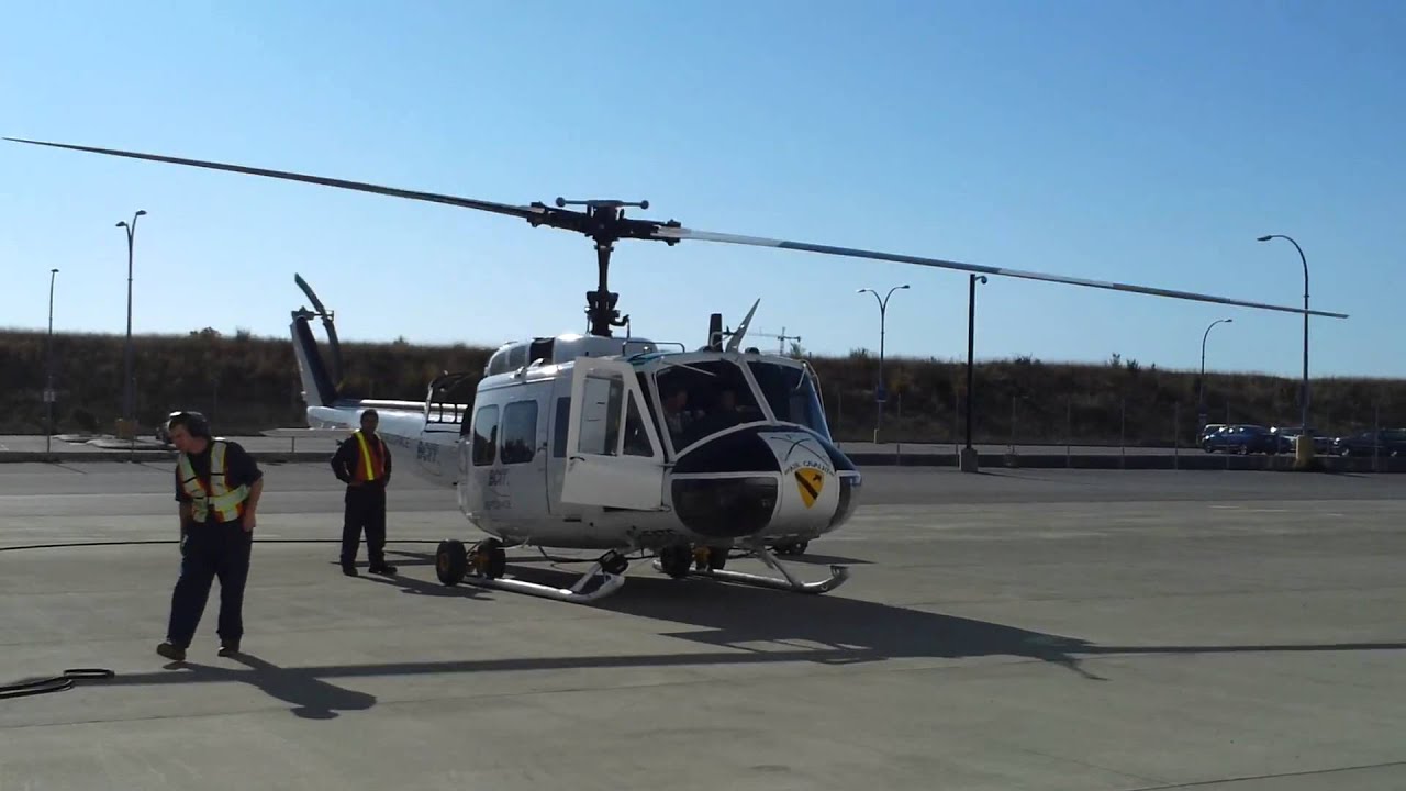Starting up the Huey - YouTube