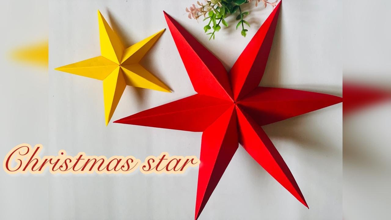 Christmas star | paper craft | paper star | Christmas decoration - YouTube