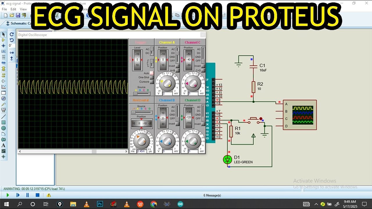 How to make an ECG signal on Proteus Professional - YouTube