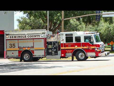 SCFD Engine 35/Rescue 35 Responding to a Fire - YouTube