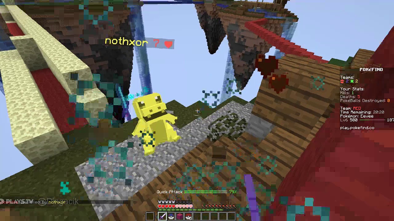 Minecraft: nothxor - kill aura on pokéwars - YouTube