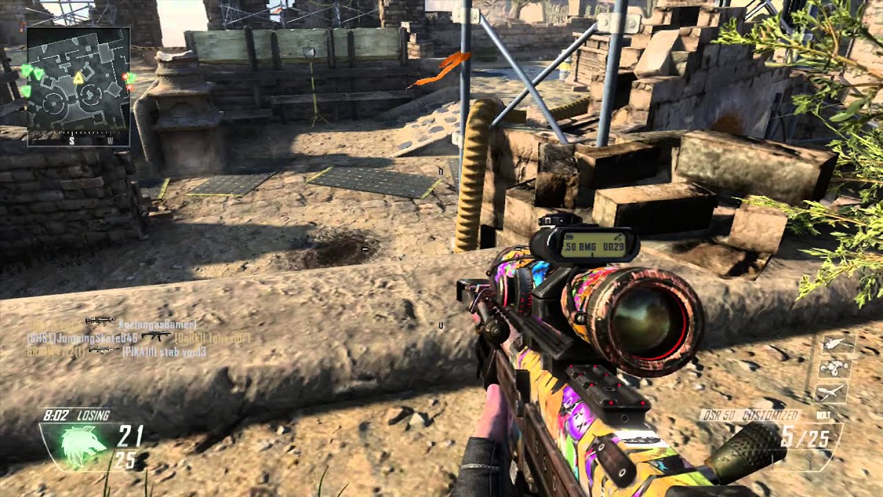 cod bo2: trickshot on dig - YouTube