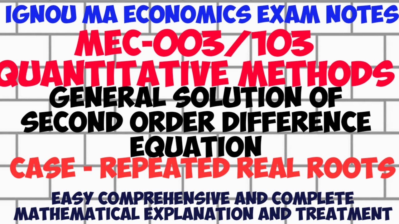 Repeated Real Roots General Solutions of Second Order Difference ...