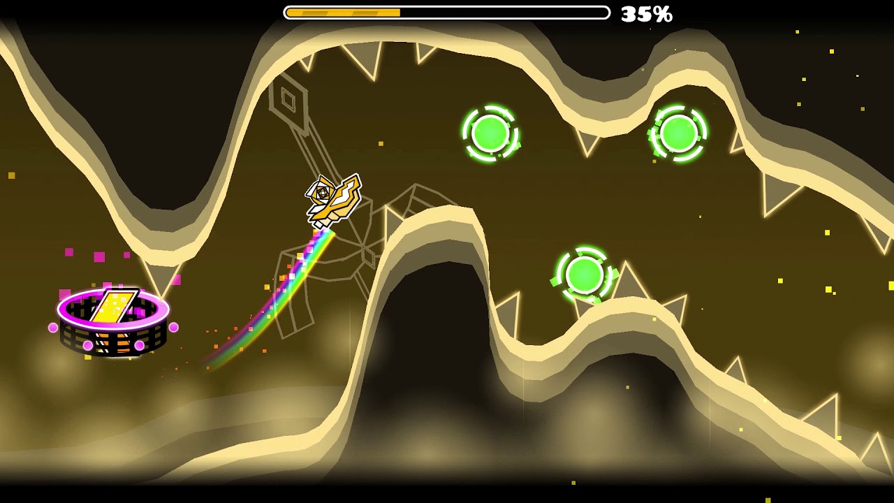 Geometry Dash - Gold Temple (Easy Demon) (All Coins) - YouTube