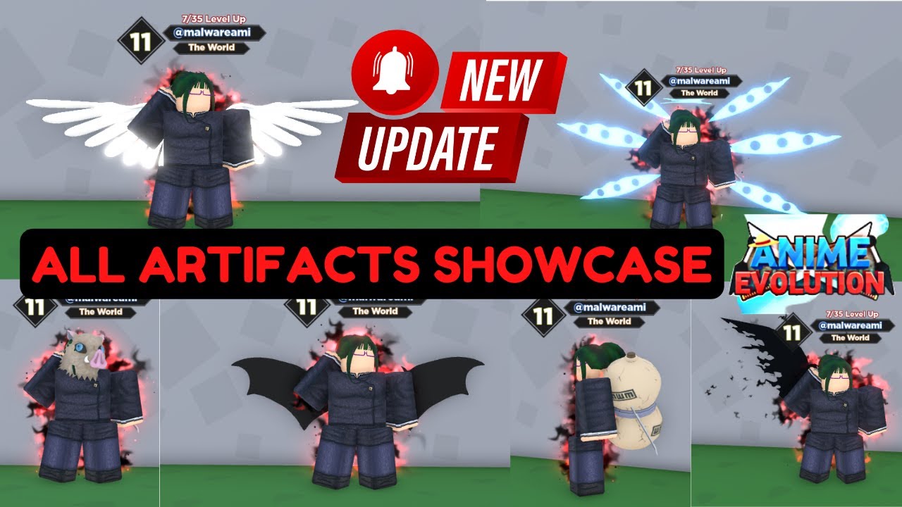 *NEW UPDATE* ALL ARTIFACTS SHOWCASE IN ANIME EVOLUTION SIMULATOR ROBLOX ...