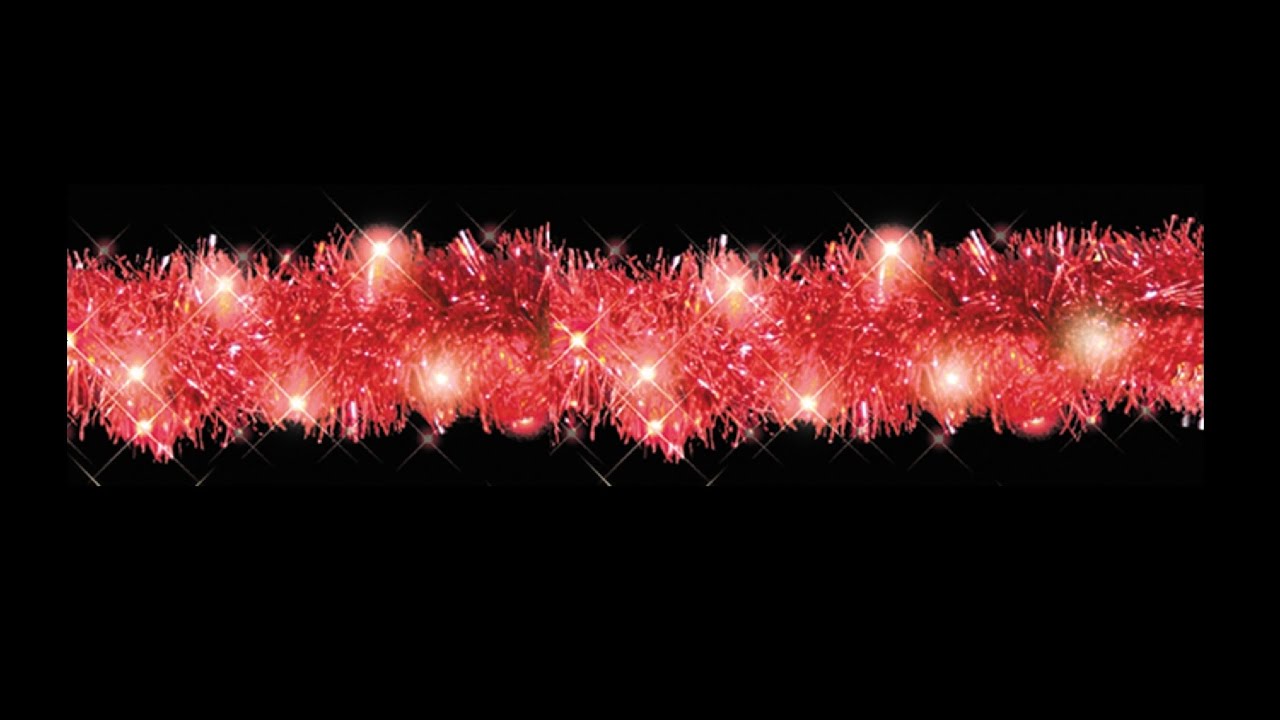Red Tinsel With 80 Red Twinkle Lights - YouTube