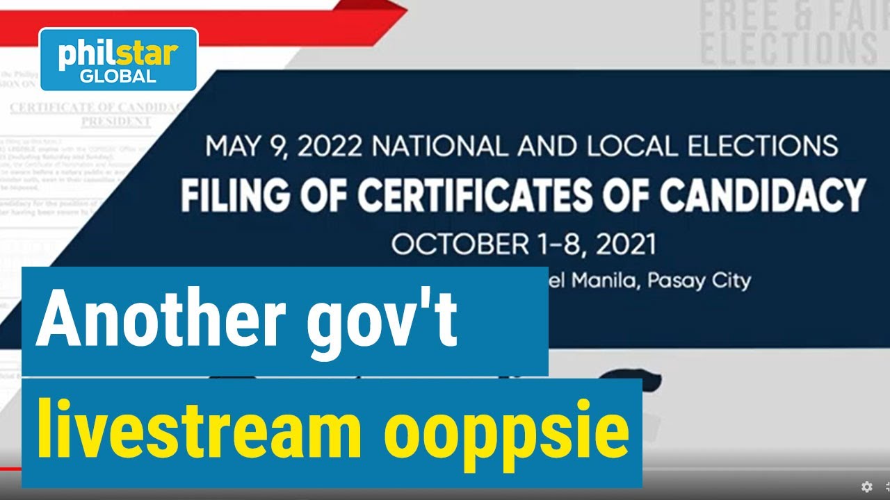 COC filing livestream interrupted by Comelec officials' conversation ...