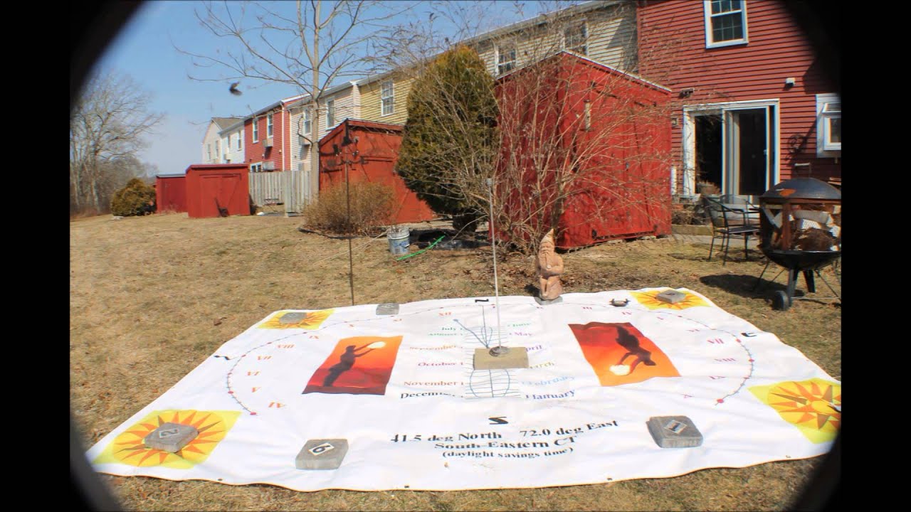 Horizontal Sundial Timelapse on demo template - YouTube