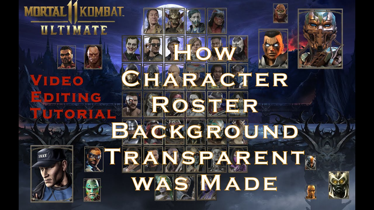 MK11 Tutorial "How Character Roster Transparent was Made" - PNG file ...