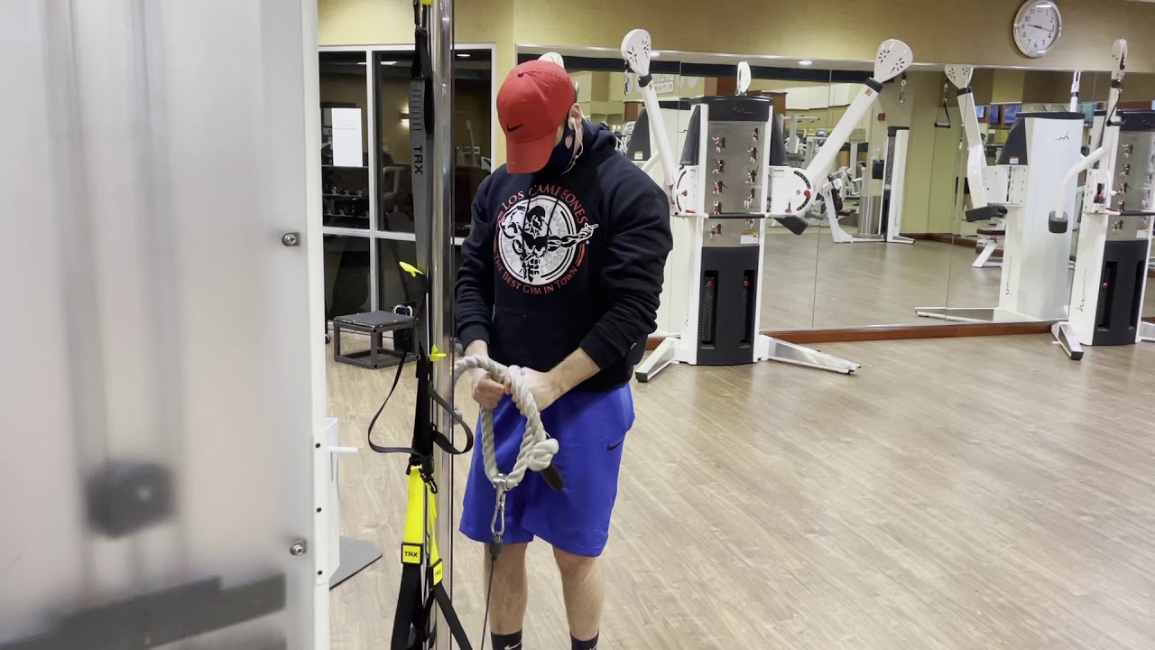Cable rope hammer curl - YouTube