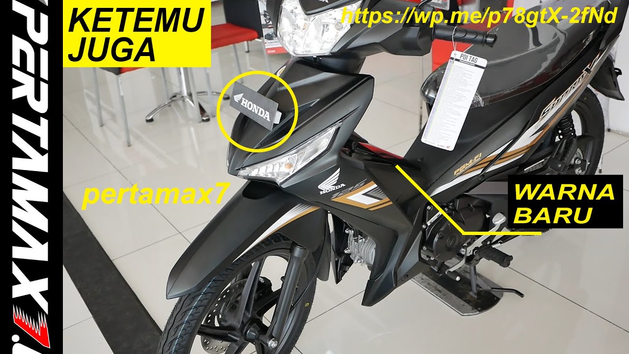 Nonton Honda Supra X 125 Injeksi Terbaru 2022 Hitam Emas Golden Matte ...