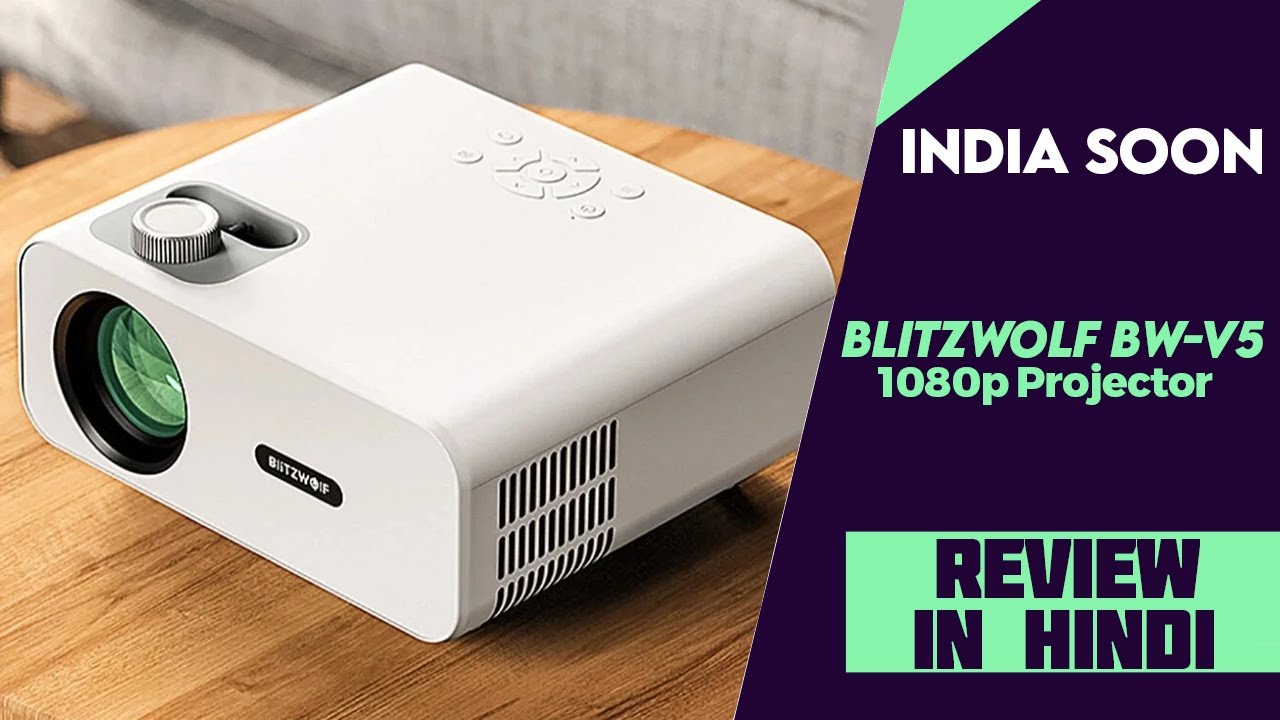 BlitzWolf BW-V5 1080p Projector With Up to 9,000 Lumens Brightness ...