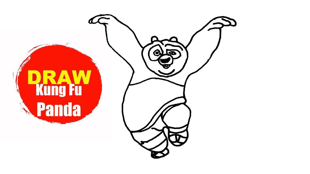 How To Draw Kung Fu Panda | Po Sketch Tutorial Easy - YouTube