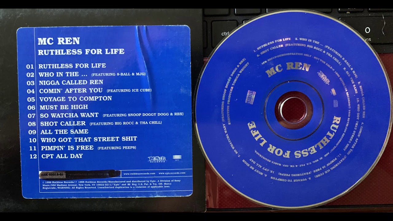 (9. MC REN - ALL THE SAME)(RUTHLESS FOR LIFE ADVANCE PROMO CD) Eazy-E N ...