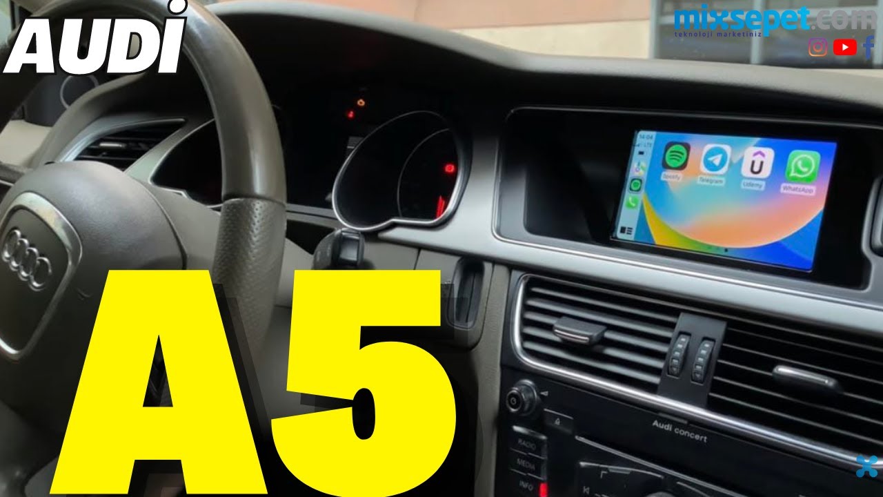 AUDİ A5 ORİJİNAL EKRANA BİRÇOK ÖZELLİK KAZANDIRDIK! #audi sym - YouTube