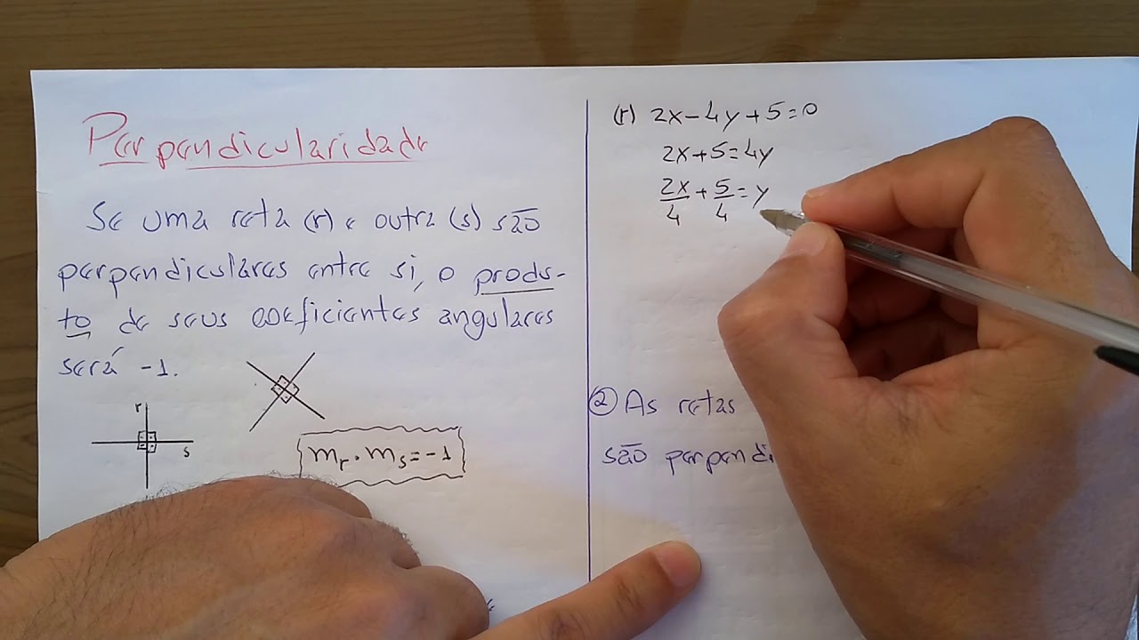 PERPENDICULARIDADE ENTRE RETAS - YouTube