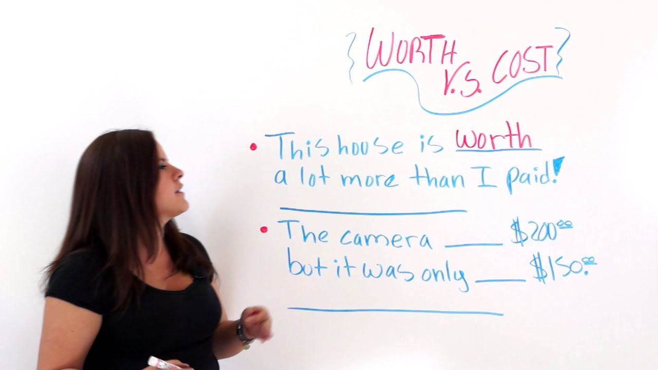 English Vocabulary: "Worth" and "Cost" - YouTube