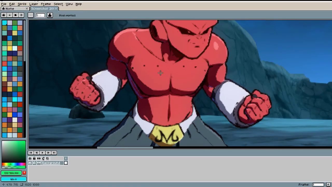 Turning a Screenshot Into Pixel Art - Kid Buu Z2 - YouTube