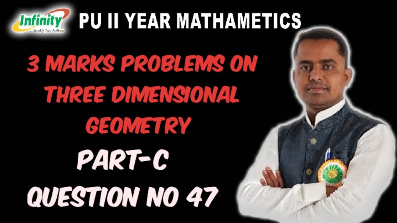 Three Dimensional Geometry 3 Marks most important problems Part-1 - YouTube