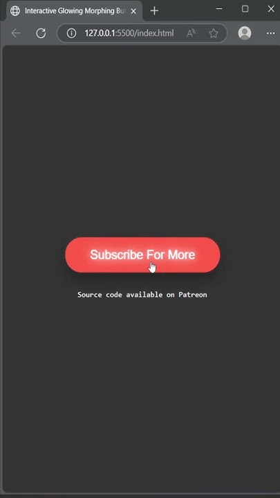 Interactive Glowing Button | CSS Morphing & Pulse Effect - YouTube
