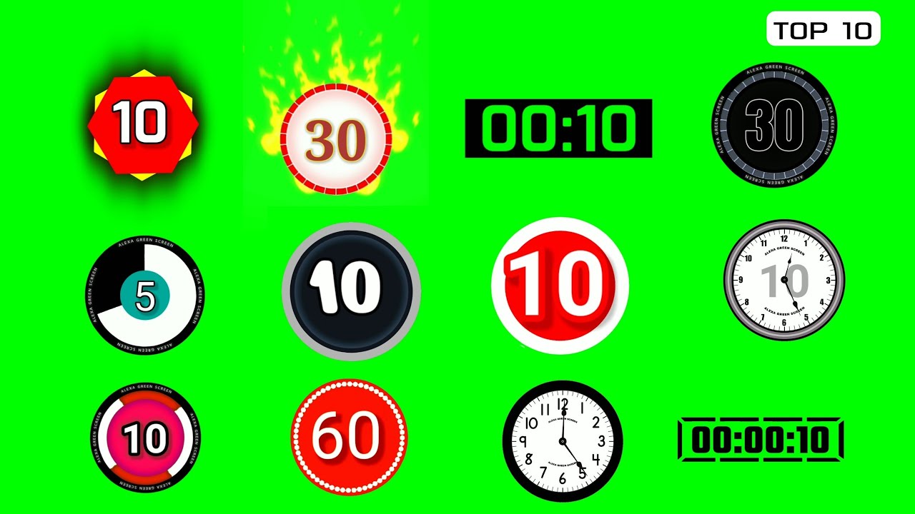 TOP 10 | Most Used | Timer | Countdown | Green Screen | 5 Seconds | 10 ...