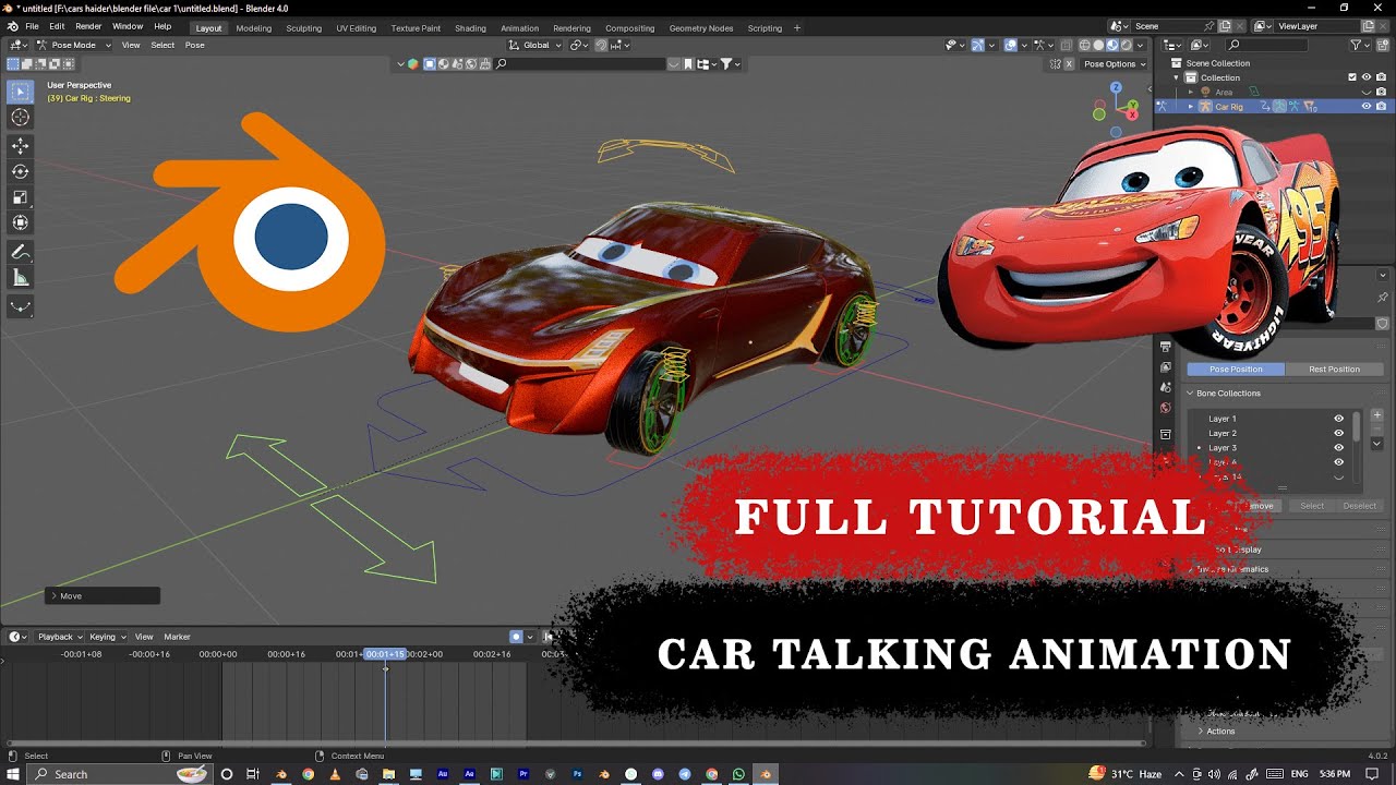 Talking car animation tutorial - YouTube