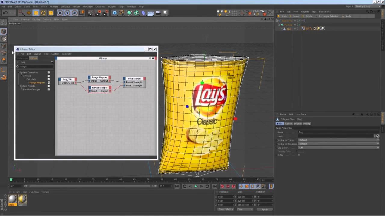 Cinema 4D Tutorial Potato Chip Bag Tutorial Part 1 - YouTube