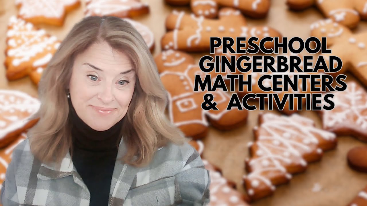 Gingerbread Math Centers for Preschool and Pre-K | Counting, Shapes ...
