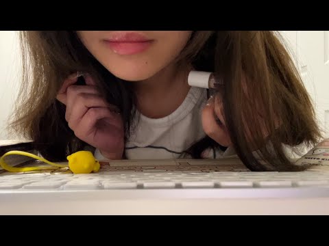 tapping anything i see on my desk ASMR - YouTube