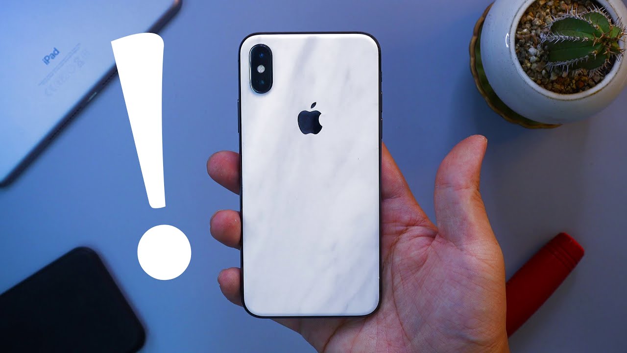 The Best SmartPhone Skin | Dbrand White Marble Skin For iPhone X - YouTube