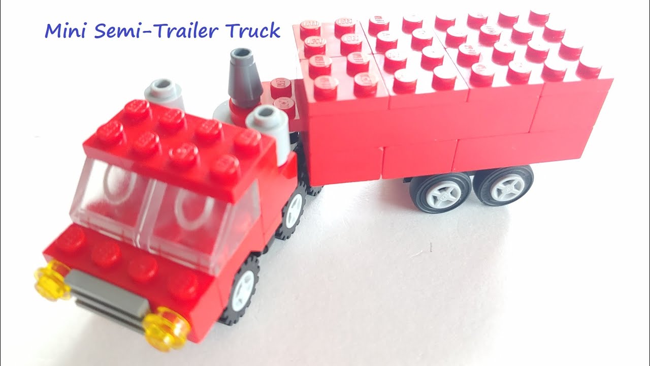 How to make a lego mini semi-trailer truck - YouTube
