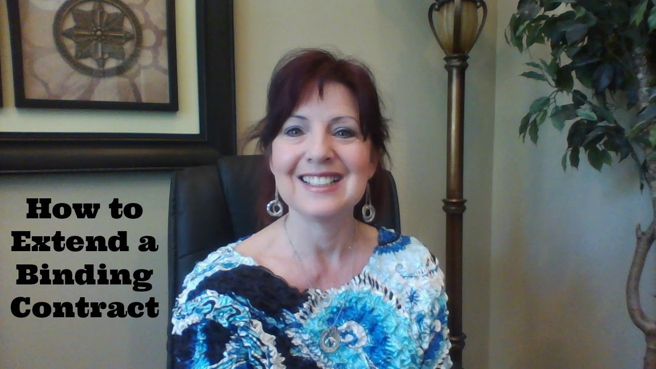 How to Extend Closing Date of a Binding Real Estate Contract - YouTube
