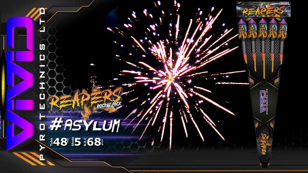 REAPERS 5 PACK ROCKETS 68g By VividPyrotechnics @ShowtimeFireworksuk ...