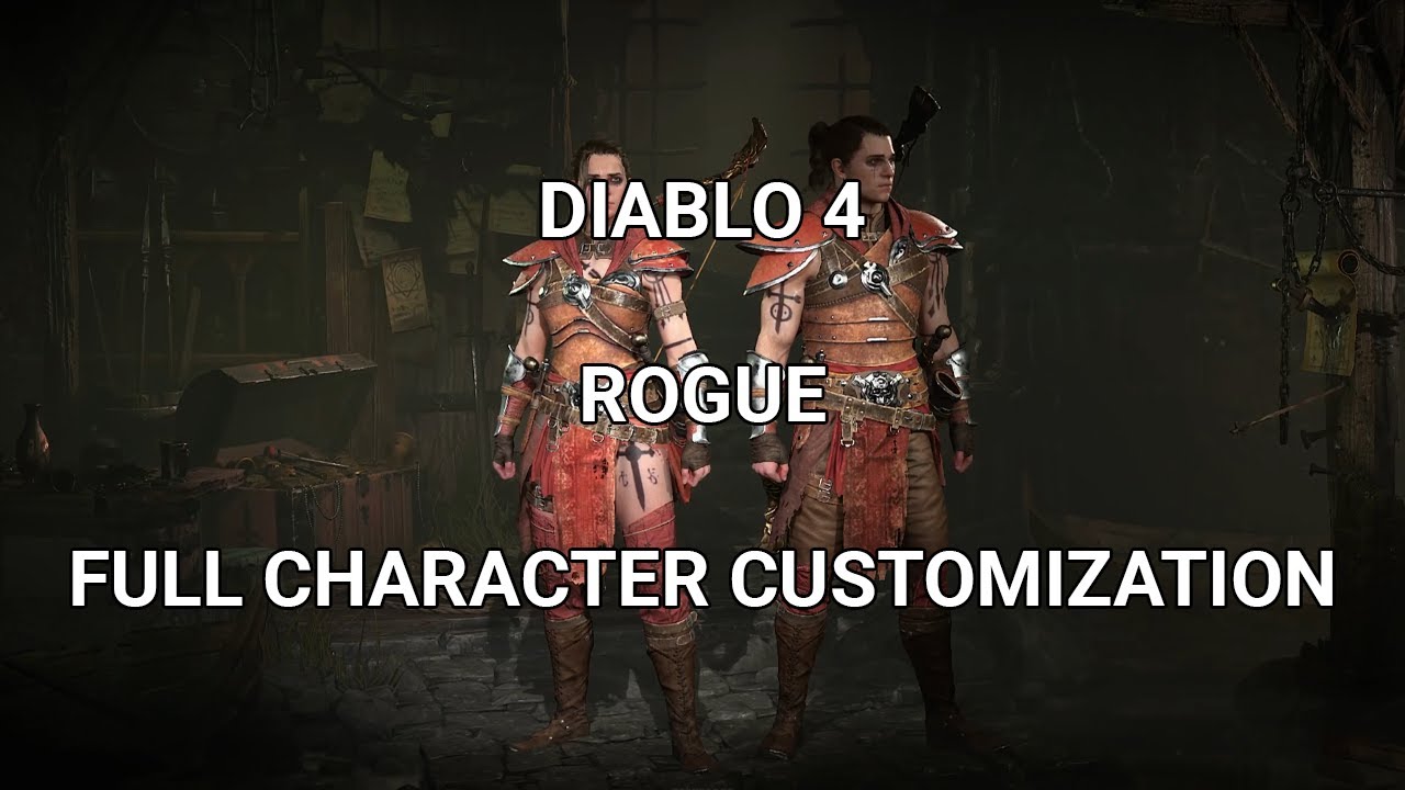 Diablo 4 Beta Rogue Male/Female Full Character Customization D4 - YouTube