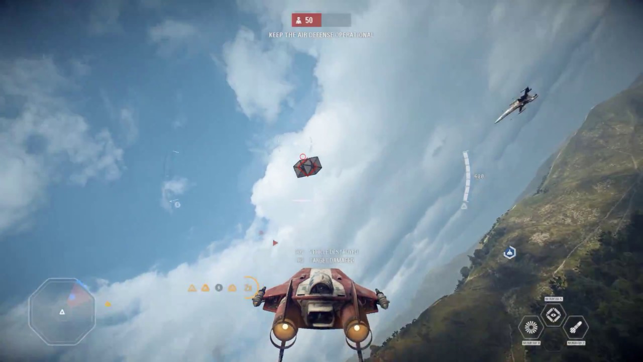 Star Wars Battlefront II rz2 a wing - YouTube