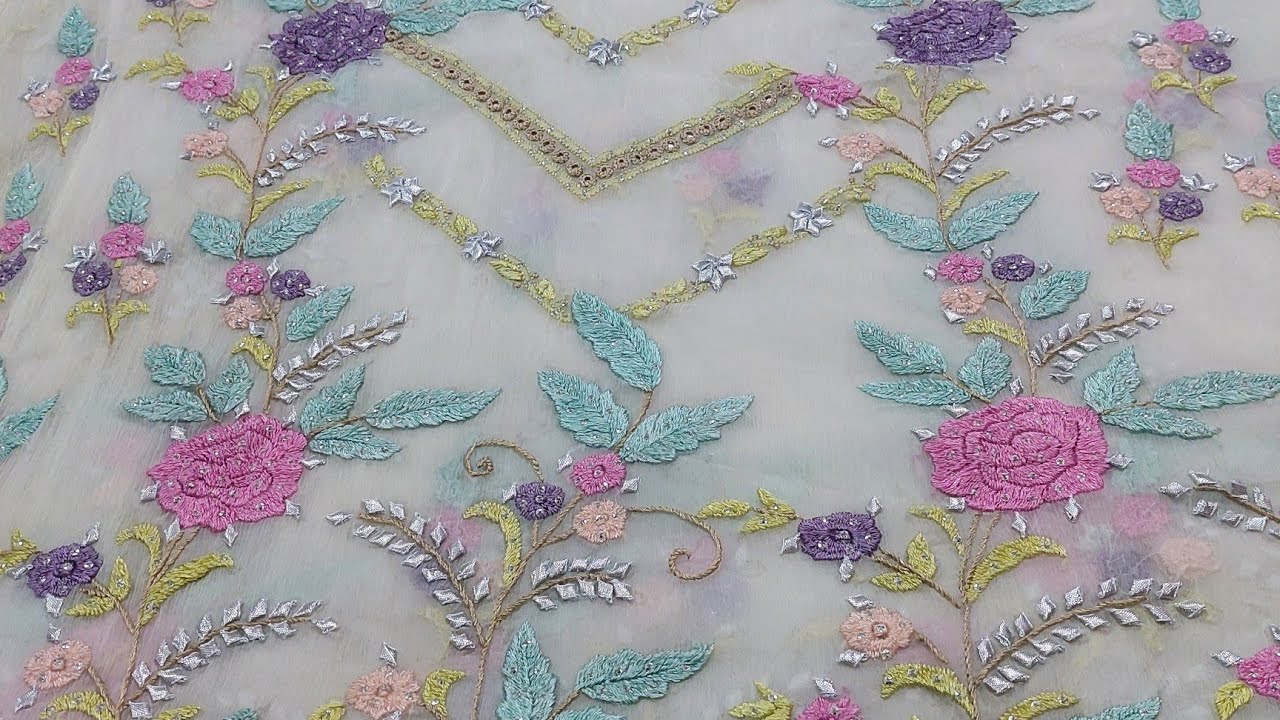 Multani hand embroidery PURE Mukesh an resham dress order on whats app ...