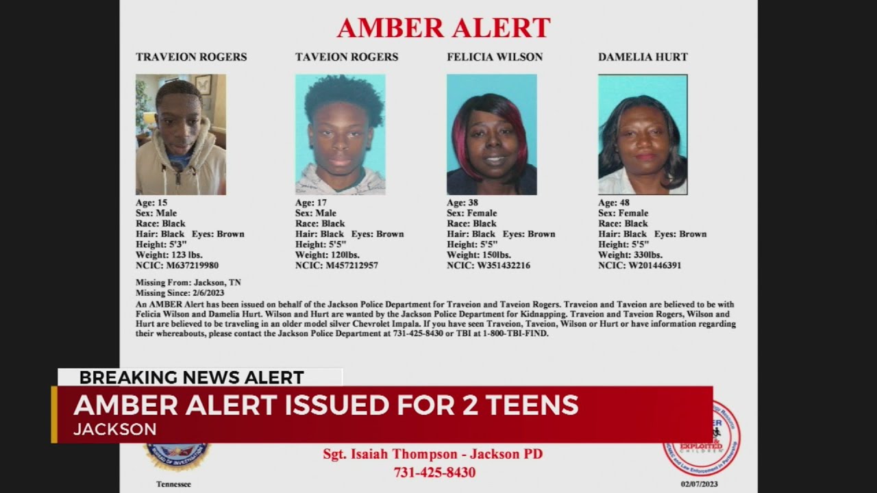 AMBER Alert issued for 2 TN teens - YouTube