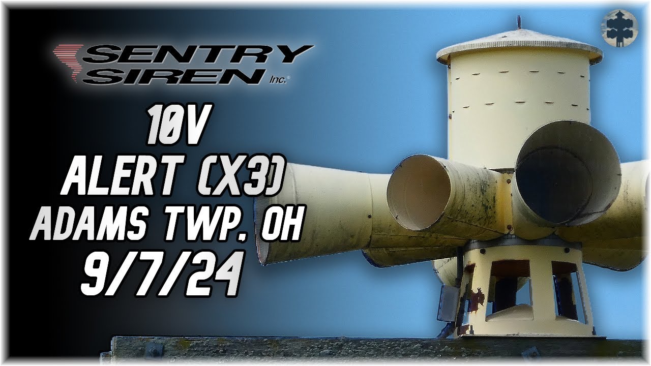 Sentry 10V Siren Test | Alert (x3) | Adams Twp, OH - YouTube